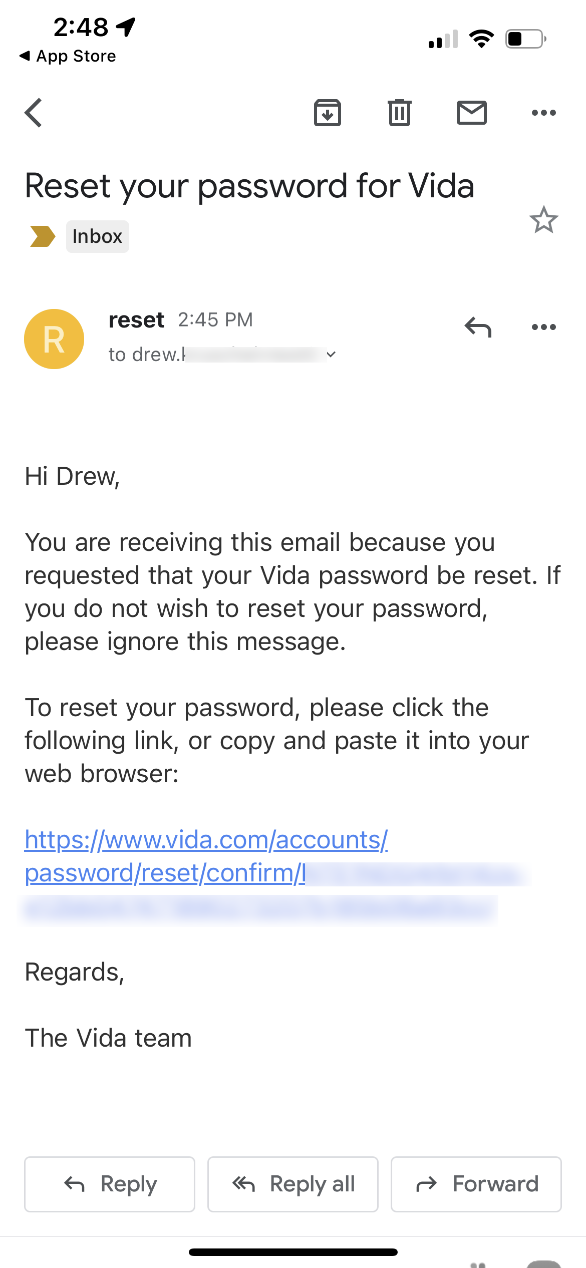 How to Reset Your Password in the Mobile App – Vida Health